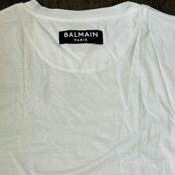 Balmain | Shirts | Balmainmens White Tshirtmed 398 | Poshmark